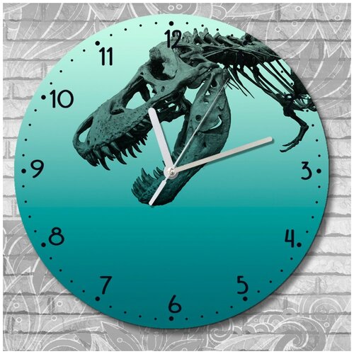 Настенные часы УФ животные динозавр тиранозавр скелет - 3003