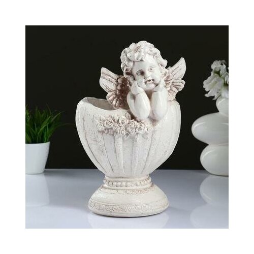 Фигурное кашпо "Ангел в вазе", состаренный 35см Хорошие сувениры 1659368 .