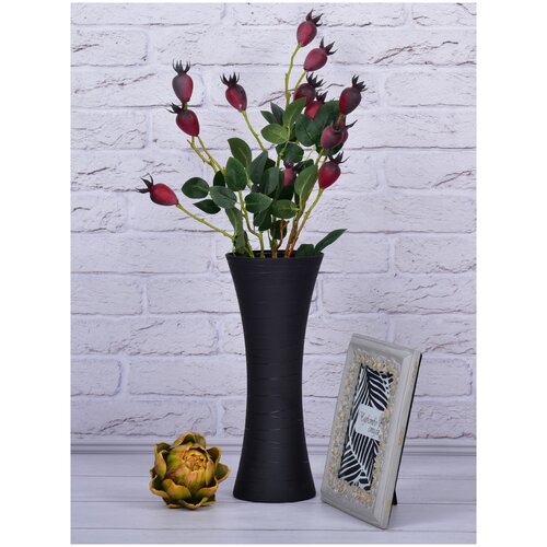 Интерьерная стеклянная ваза для цветов и сухоцветов, волшебная ночь ваза, черный, талия 34см