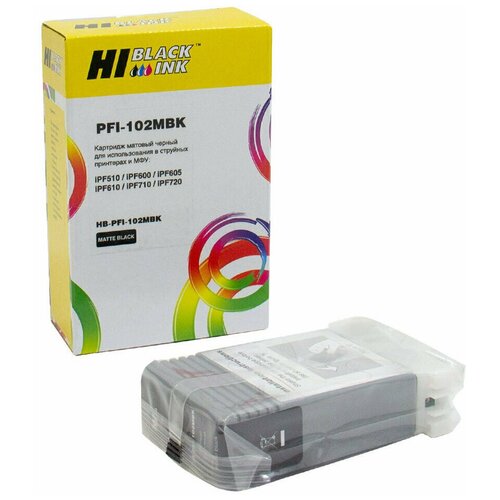 Картридж Hi-Black (HB-PFI-102MBk) для Canon IPF-510/600/710, MBk