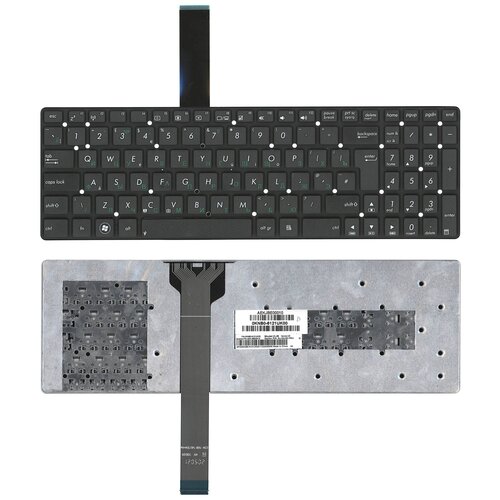 Клавиатура для ноутбука Asus R752MD, черная без рамки, Г-образный Enter
