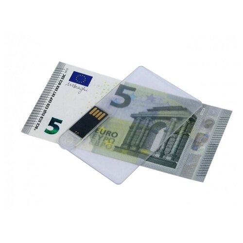 Флешка для нанесения логотипа в виде прозрачной пластиковой карты (64 Гб / GB USB 2.0 Белый/White card5 apexto U504EPM матовая кредитная карточка)