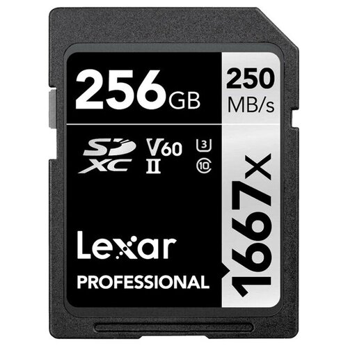 Карта памяти 256Gb - Lexar Professional SDXC UHS-II LSD256CB1667