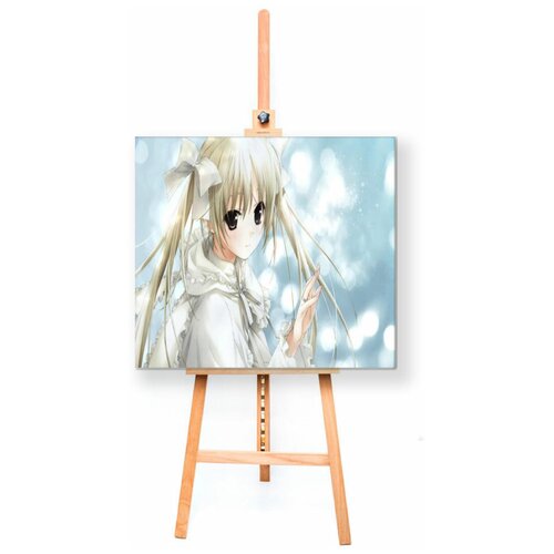 Интерьерная картина Coolpodarok Аниме Шакамори Девушка в белом голубой фон