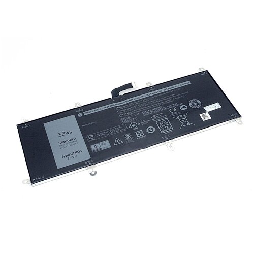 Аккумуляторная батарея для планшета Dell Venue 10 Pro 5056 (GFKG3) 7.4V 4220mAh 8pin