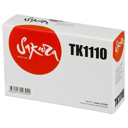 Комплект 6 штук, Картридж лазерный SAKURA TK-1110 чер. для Kyocera FS-1040/1020MFP