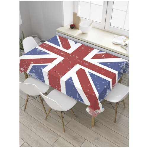 Скатерть прямоугольная JoyArty на кухонный стол "Винтажный флаг Великобритании" из оксфорда, 120x145 см