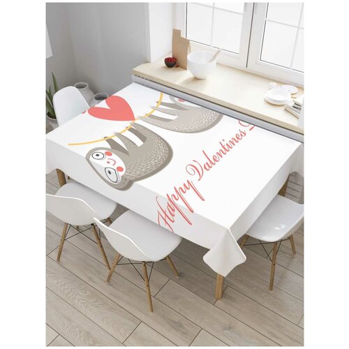 Скатерть прямоугольная JoyArty на кухонный стол "Люблю день ваентина" из оксфорда, 120x145 см