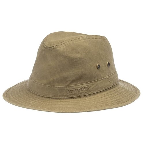 Шляпа STETSON, размер 55, зеленый, бежевый