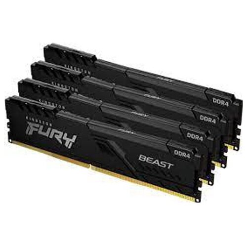 Оперативная память Kingston DDR4 128Gb (4x32Gb) 3600 MHz pc-28800 FURY Beast Black (KF436C18BBK4/128)