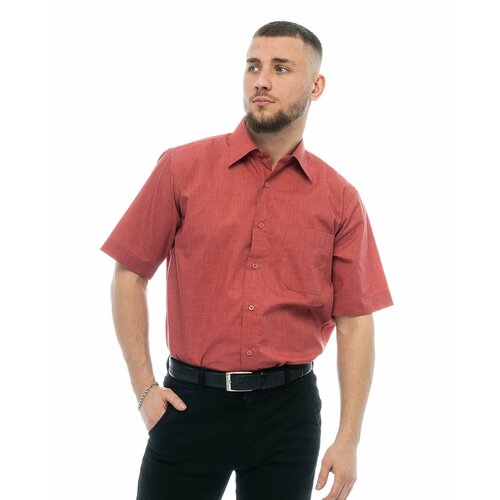 Рубашка Maestro, размер 52RU/L/178-186/42 ворот, красный