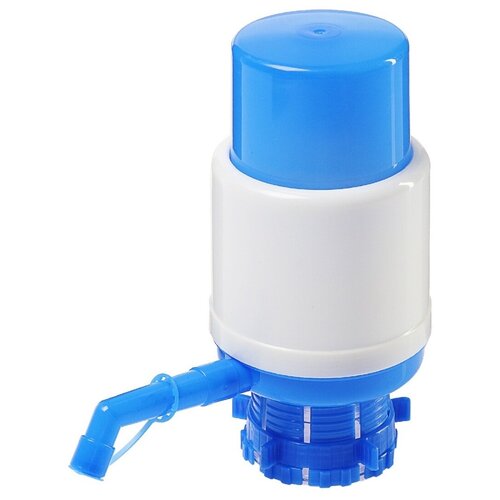 Помпа для воды Luazon, механическая, средняя, под бутыль от 11 до 19 л, голубая 1430086