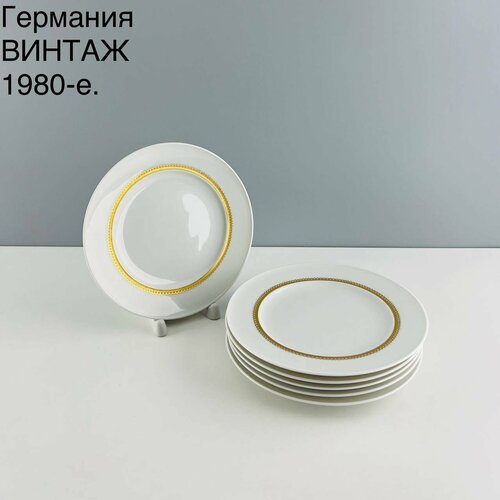 Винтажные пирожковые тарелки. Набор 6 шт. Фарфор Rosenthal. Германия, 1980-е.
