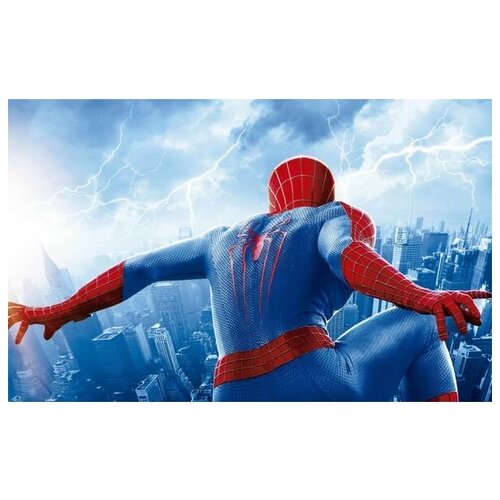 Постер на холсте Человек-паук (Spiderman) №3 64см. x 40см.