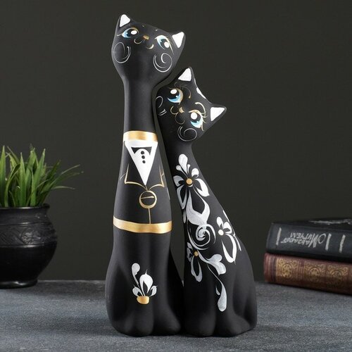 Хорошие сувениры Фигура "Love Коты" набор 2шт черные 7х9х24см