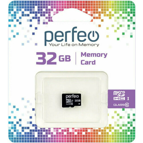 Карта памяти Карта памяти Perfeo microSD 32GB High-Capacity (Class 10) w/o Adapter