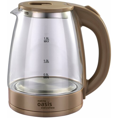 Чайник OASIS K-8GI бежевый стекло