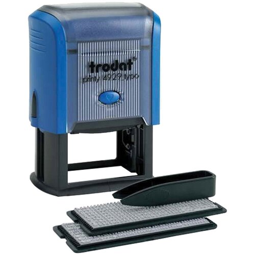 Штампы и печати TRODAT Штамп самонаборный 6-строчный, оттиск 50х30 мм, синий без рамки, TRODAT 4929/DB, кассы В комплекте, 53408