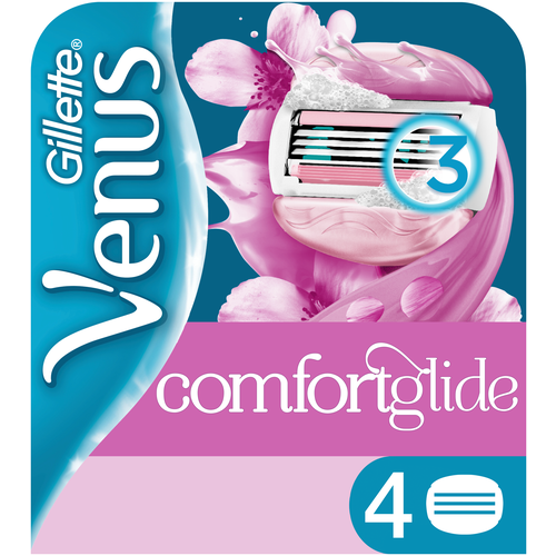 Venus ComfortGlide Spa Breeze Сменные лезвия, 4 шт., с 4 сменными лезвиями в комплекте