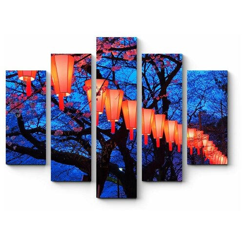 Модульная картина Магический свет огней в парке Уэно, Токио 135x108