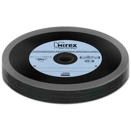 Диск Mirex CD-R 700Mb 52X MAESTRO Vinyl ("виниловая пластинка"), синий, упаковка 10 шт.
