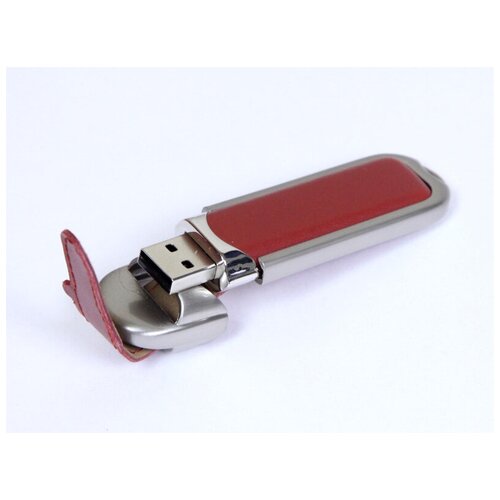 Кожаная флешка для нанесения логотипа с массивным корпусом (4 Гб / GB USB 2.0 Коричневый/Brown 212 Недорого)