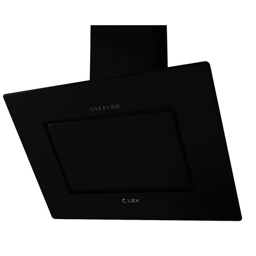 Наклонная вытяжка LEX Leila 900, цвет корпуса black, цвет окантовки/панели черный