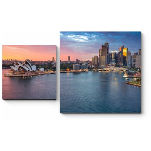 Модульная картина Прекрасный Сидней на закате 150x90