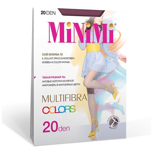 Колготки MiNiMi Multifibra Colors, 20 den, размер 3, бордовый