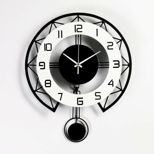 Часы настенные, серия: Маятник, плавный ход, 35 х 43 см