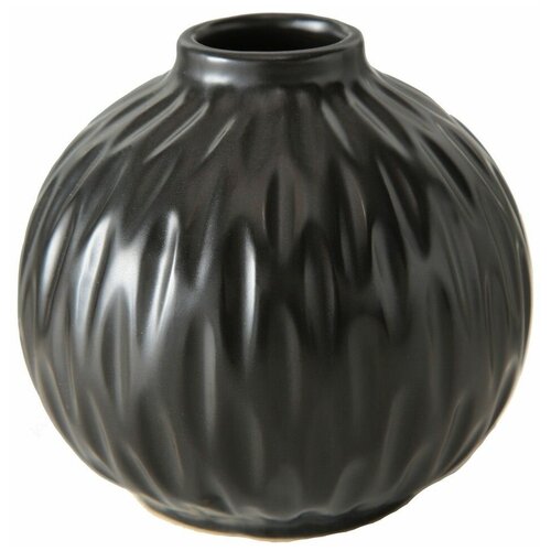 Керамическая ваза залина, чёрная, 9х10 см, Boltze