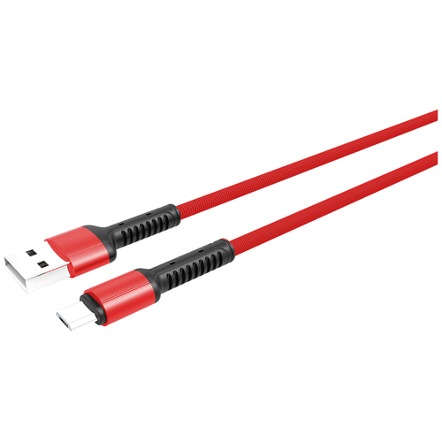 Кабель LDNIO LS63/ USB Micro/ 1m/ 2.4A/ медь: 86 жил/ красный