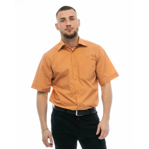 Рубашка Maestro, размер 60RU/3XL/178-186/46 ворот, оранжевый