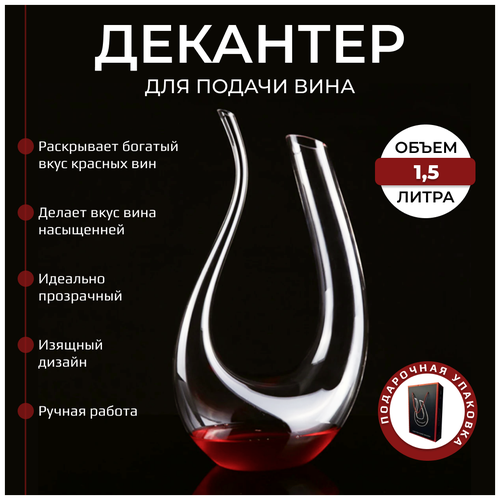 Декантер для вина в подарочной коробке Makod 1500 ml