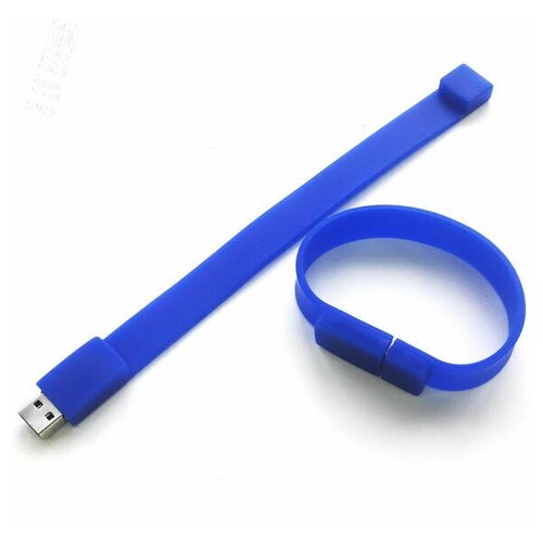 Флешка-браслет С01, 16 ГБ синяя, размер взрослый