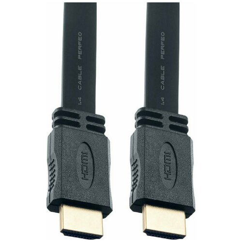 Кабель PERFEO HDMI A вилка - HDMI A вилка, плоский, ver.1.4, длина 3 м. (H1303)