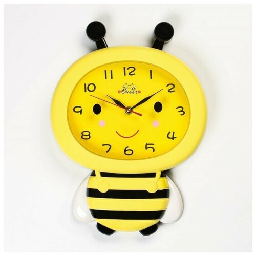 Часы настенные, "Пчелка", плавный ход, 37 x 27.5 см
