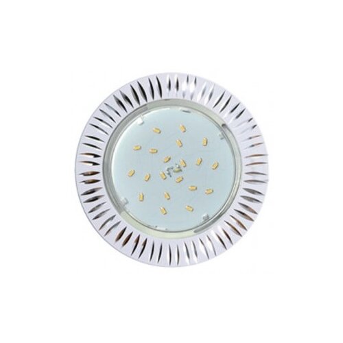 Встраиваемый светильник Ecola GX53 H4 DL5383 св-к Рифленые реснички Белый/Алюм. 20x110 FW5383ECB (10 шт.)