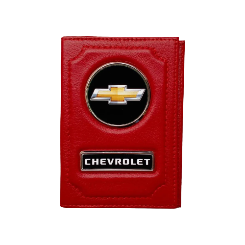 Обложка для автодокументов CHEVROLET 1-6-1303, красный