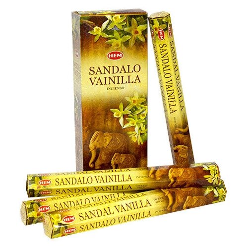 Блок 6 шт Благовоние HEM Сандал Ваниль Sandal Vanilla