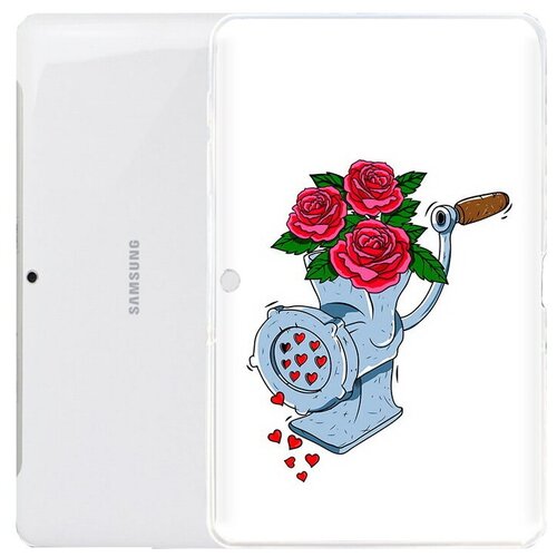 Чехол задняя-панель-накладка-бампер MyPads Цветочные сердца для Samsung Galaxy Tab 2 10.1 P5100/P5110 противоударный