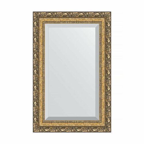 Зеркало с фацетом в багетной раме - виньетка бронзовая 85 mm