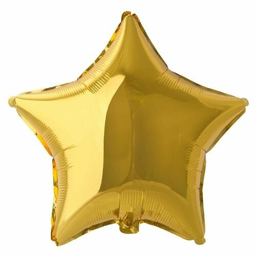 Воздушный шар, Весёлая затея, Микро-Звезда Gold металлик Испания