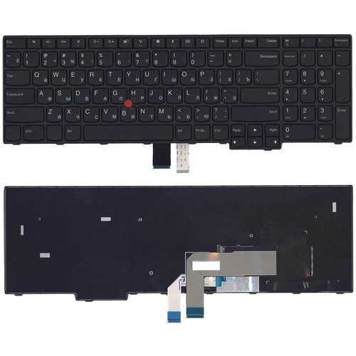 Клавиатура для ноутбука Lenovo ThinkPad E570 E575 черная с поинтером