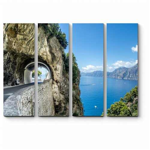 Модульная картина Тоннель на побережье Италии 120x90