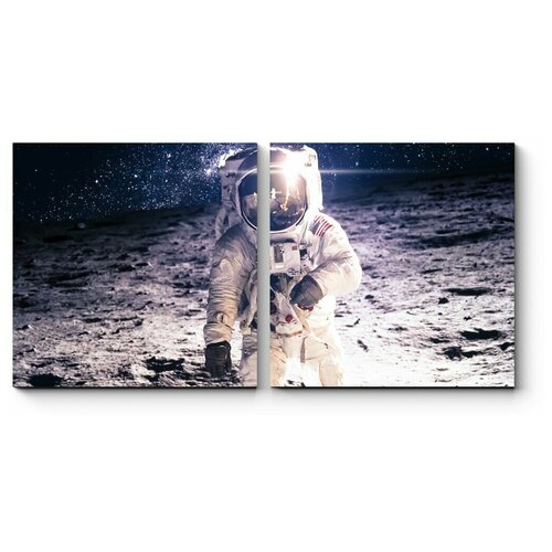 Модульная картина Шаги по Луне 160x80
