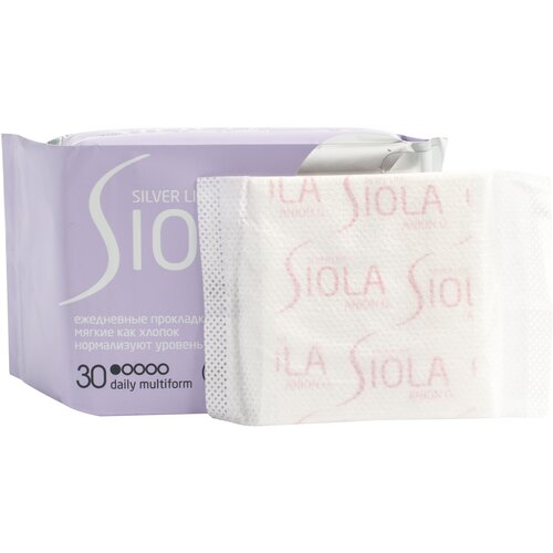 SIOLA Silver Line Прокладки ежедневные с анионным вкладышем daily multiform, 30 шт