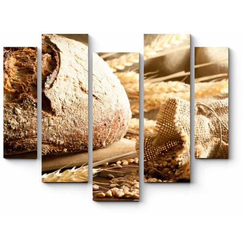Модульная картина Горячий ароматный хлеб 111x90