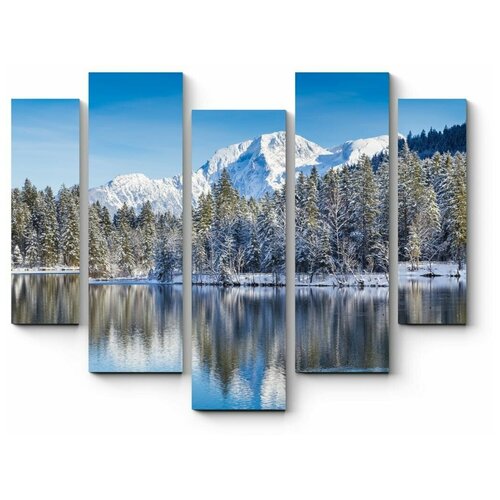 Модульная картина Красота горного озера 161x131