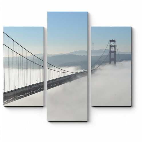 Модульная картина Туман над мостом "Золотые ворота" 70x63